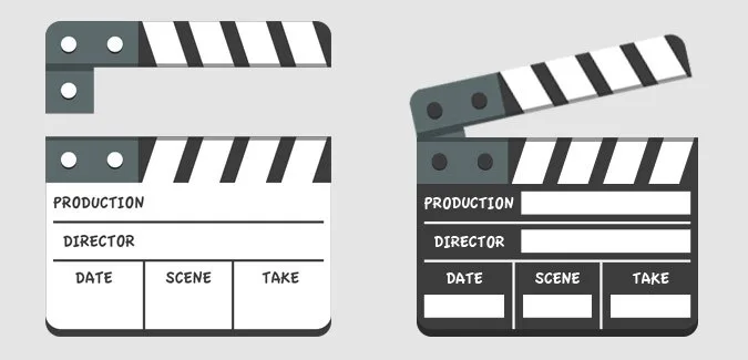 Movie Clapper Board Outline Film Studio Role Play Clapper Board