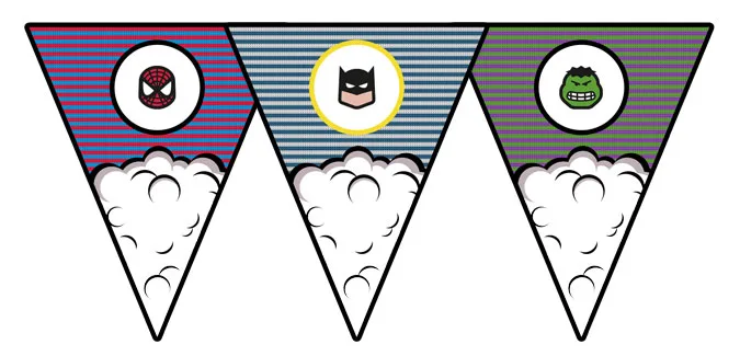 Superhero Bunting - Paperzip